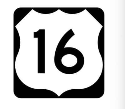 5" us route 16 highway sign road bumper sticker decal usa made | eBay