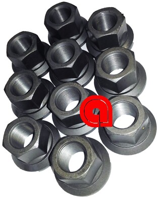 10 pcs M22x1.5 Metric Flanged Wheel Nut Replaces E-6000, 333B, M-3203 ...