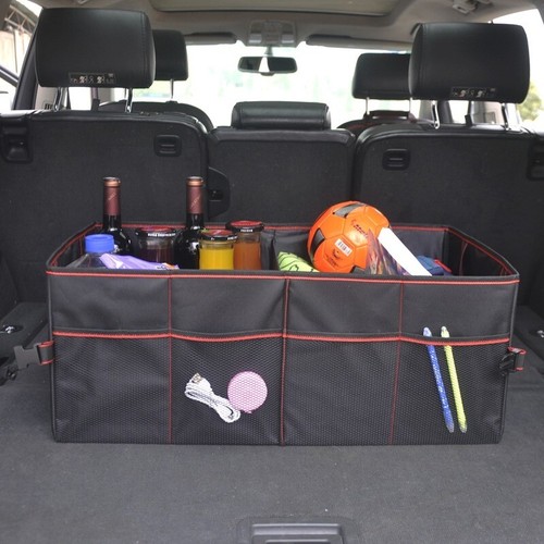 Car Storage Box Large Capacity Collapsible Trunk Basket Bag Organizer ...