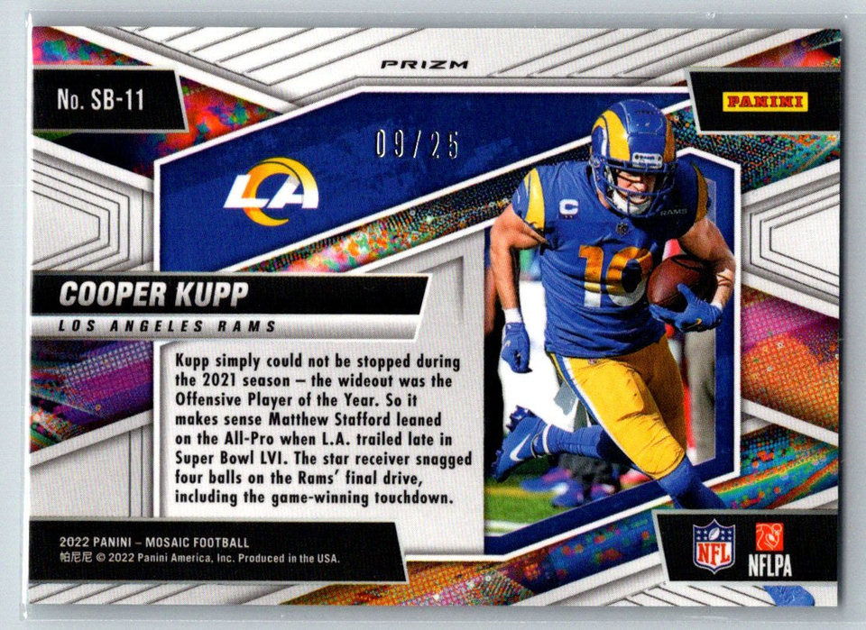 2022 Panini Mosaic In It to Win It Cooper Kupp #SB-11 White 09/25 ...