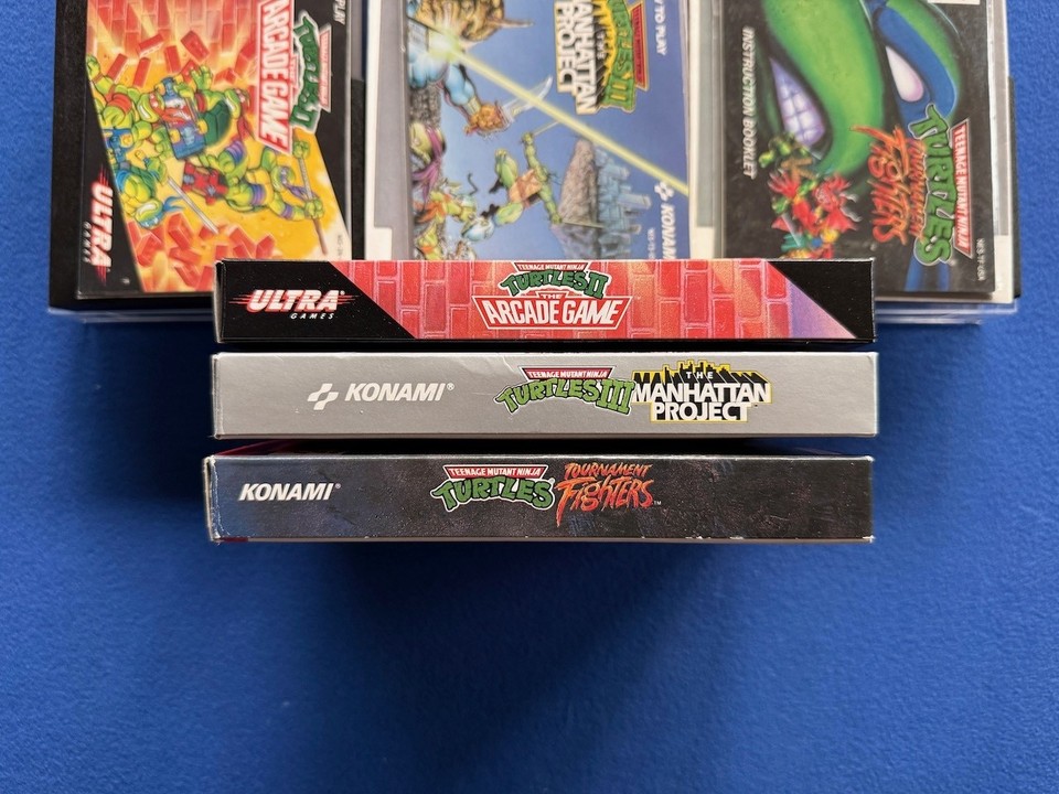TMNT Tournament Fighters NES CIB + Teenage Mutant Ninja Turtles 2 3 ...