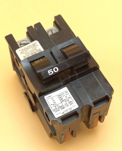 Circuit Breaker FPE Federal Pacific FPE 50 Amp 2 Pole 120/240V Stab-lok ...