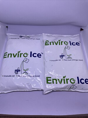 Lot of 2 Enviro Ice Gel Refrigerant Ice Packs + Plant Food - Reusable 3 ...