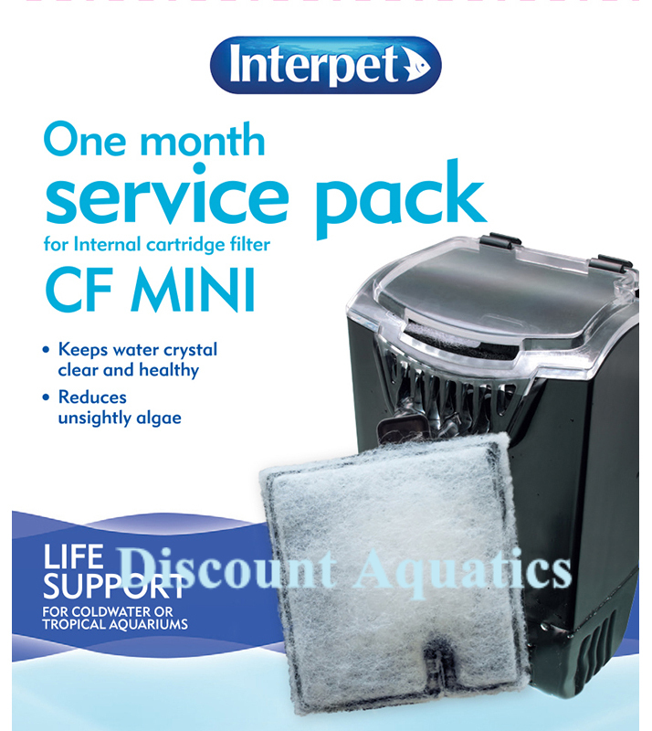 INTERPET CARTRIDGE FILTER SERVICE PACK CF1 CF2 CF3 MEDIA KIT FISH TANK ...