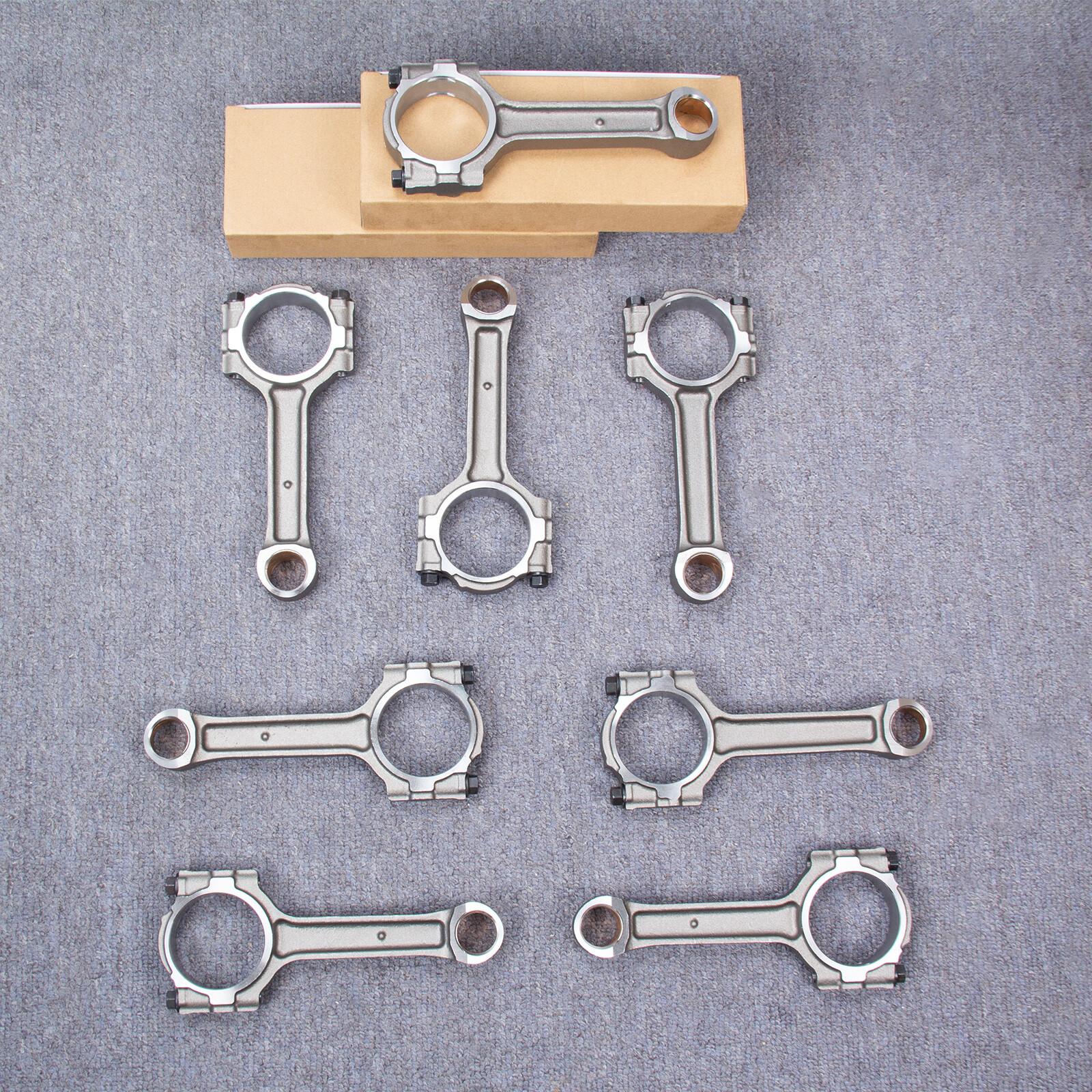 8× Floating Pin Connecting Rod w/ Bushing 12607475 For GM 5.3L 6.0L 6 ...