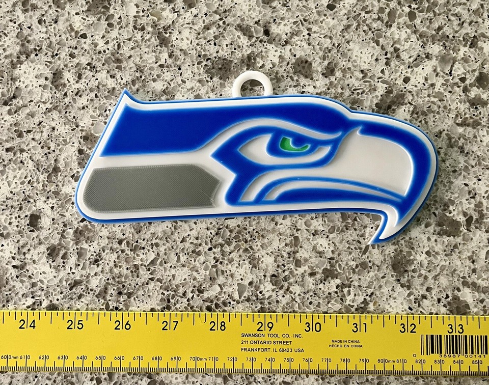 Large NFL Seattle Seahawks 3D Logo Sign/wall mount pennent 3D Printed ...