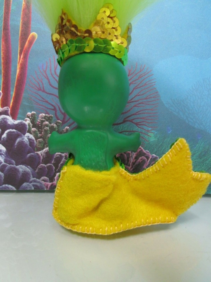 VINTAGE 1964 MERMAID - 3" L.KHEM MOON GOON TROLL DOLL -New Hair ...