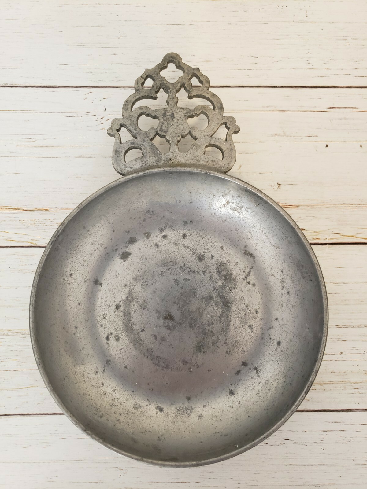 Vintage Stede Pewter 6" Porringer Dish Horse Head Logo 8 1/2" with ...