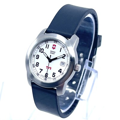 30mm Ladies Victorinox 24975 Swiss Army field Watch TYR Athletic Logo ...