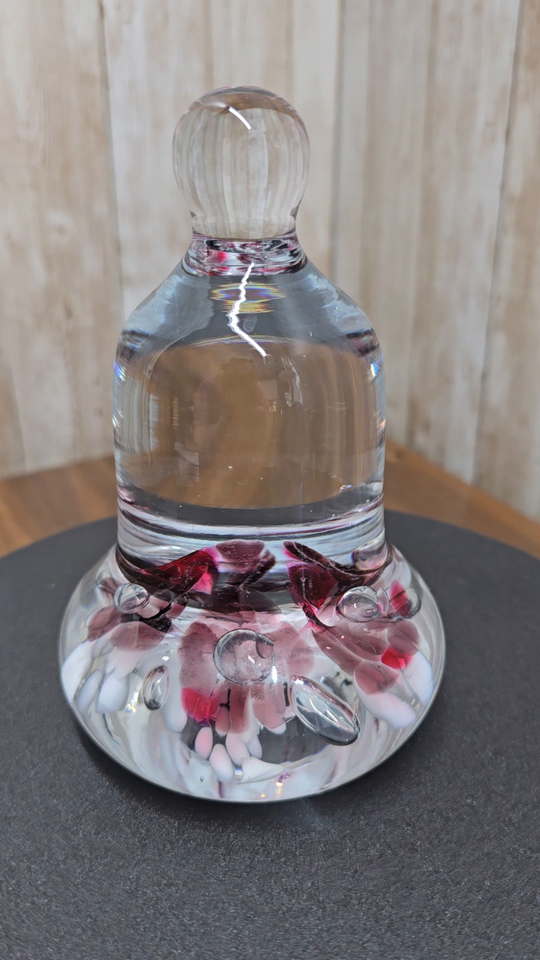 Vtg 2000 Gibson Signed Bell Shaped Blown Glass Paperweight Figurine ...