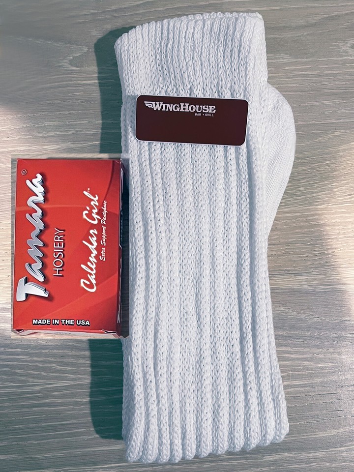 TAMARA Hooters WingHouse Extra Long ~NEW~ SLOUCH SOCKS Pantyhose Name ...