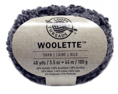 3 Loops & Threads WOOLETTE Yarn 48 Yards | Black #2 Lot 19442 - New | eBay