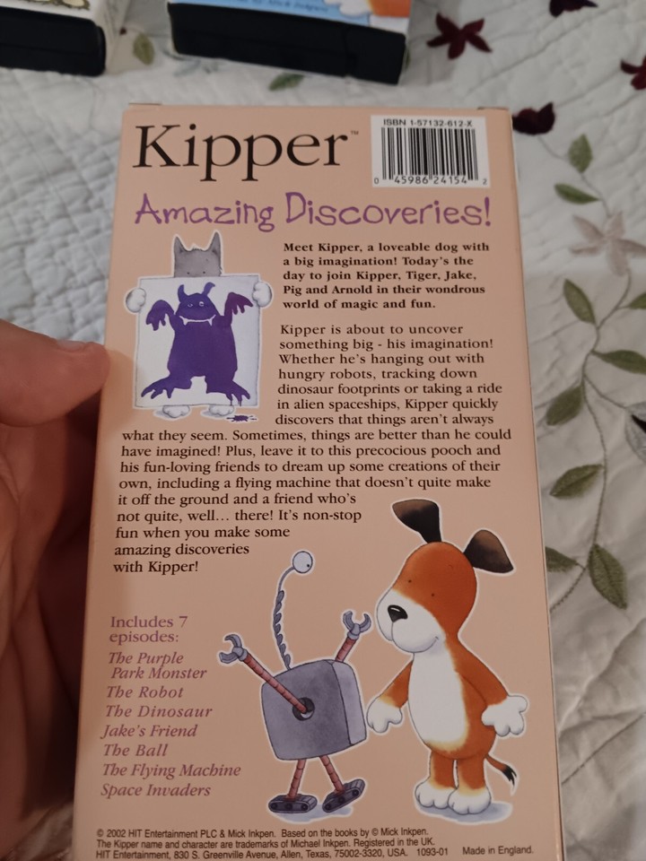 Kipper - Amazing Discoveries (VHS, 2002) HIT Entertainment. Tested and ...