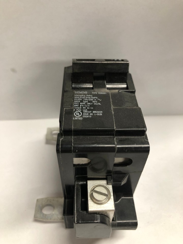 SIEMENS MBK100A CIRCUIT BREAKER 100 AMP 2 POLE 120/240 VAC NEW SHIPS ...