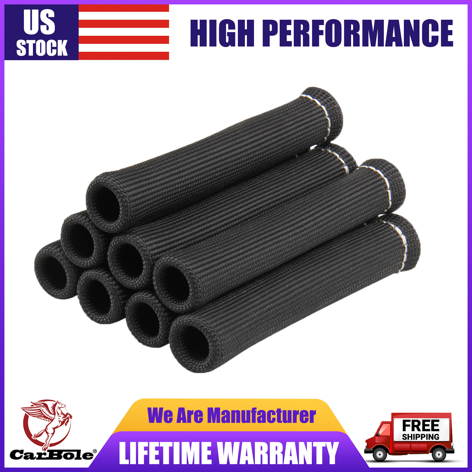 Spark Plug Wire Boots Heat Shield Protector Sleeve 2500 Degree 6 Inch ...