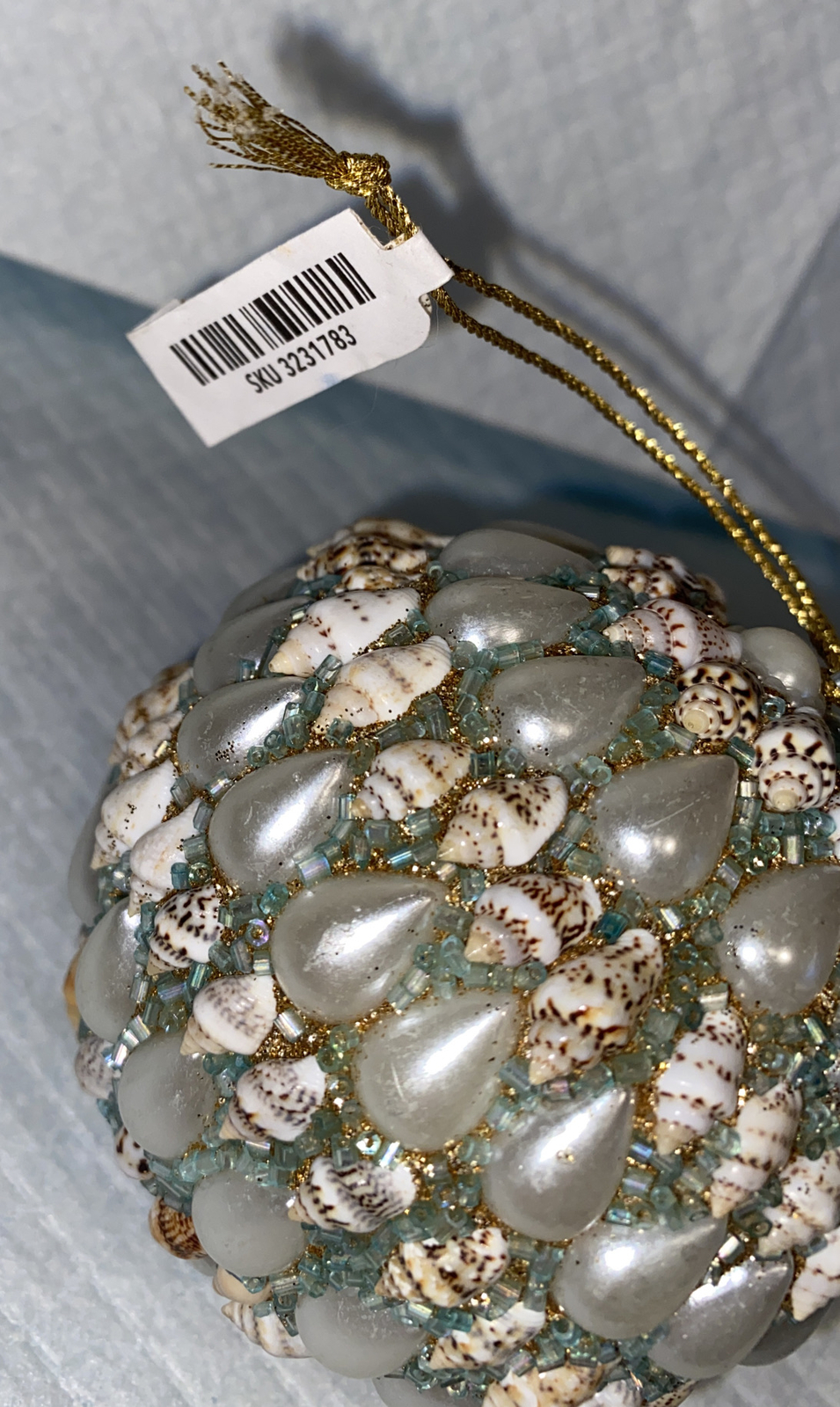 NEW FLAWLESS Stunning PIER 1 IMPORTS Shells SEASHELL BALL Christmas ...