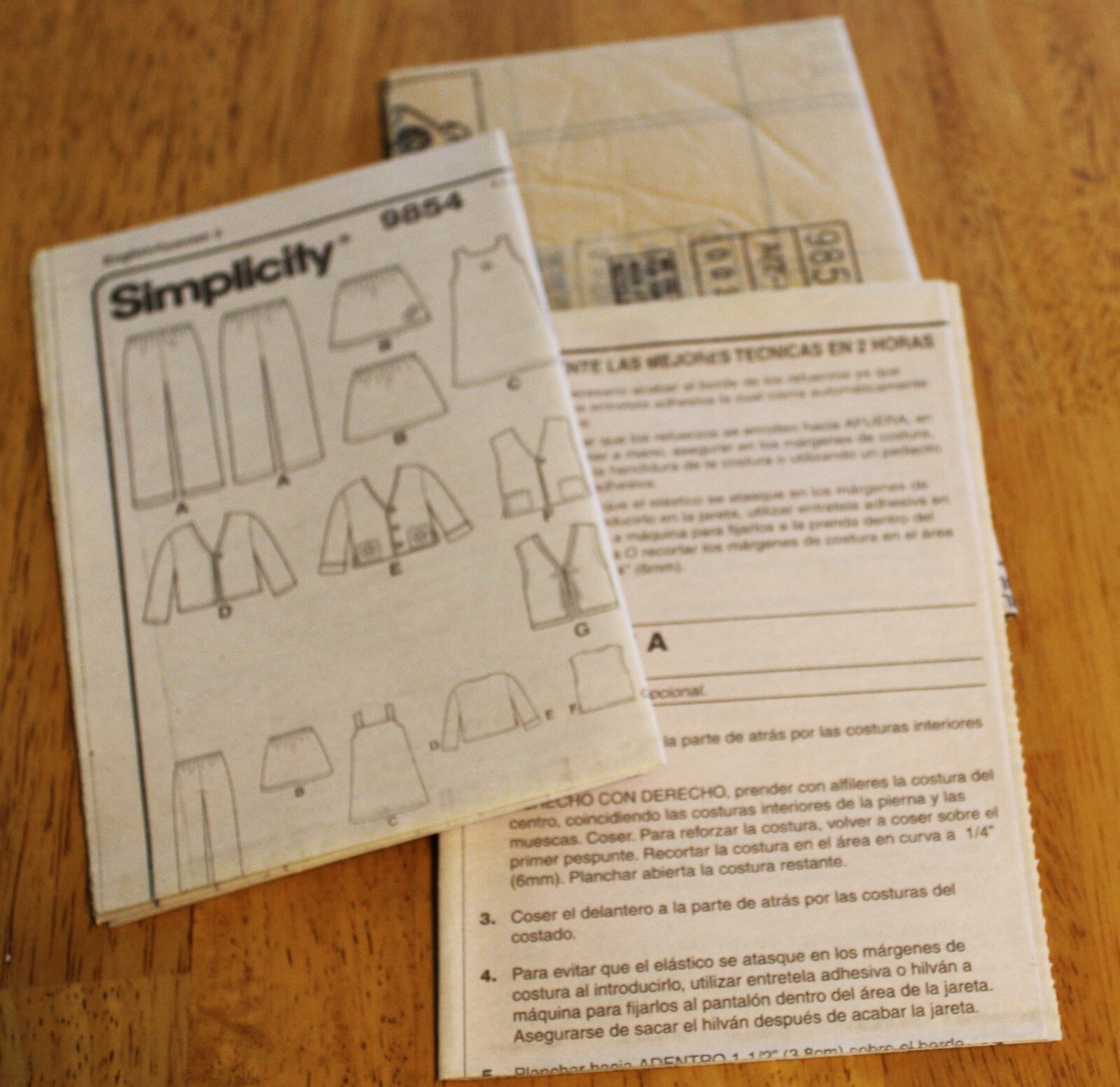 Simplicity ~ PATTERN #9854 - CHILDS PANTS, SKIRT, JUMPER, VEST Size 2,3 ...