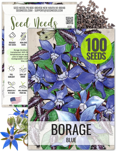 Borage Seeds for Planting Blue Star Flowers - Heirloom Non-Gmo ...