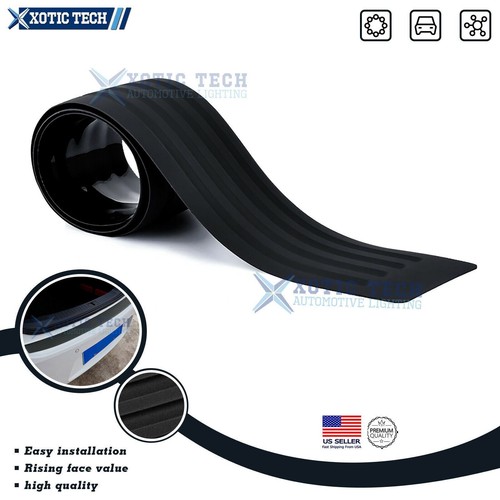 Universal Fit Bumper Guard Trunk Edge Black Rubber Protector Strip Trim ...
