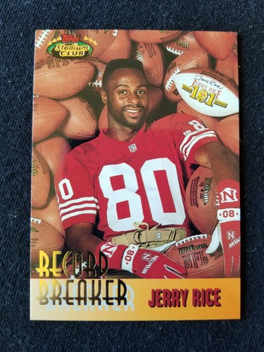 JERRY RICE 1993 Stadium Club Record Breaker NNO San Francisco 49ers | eBay