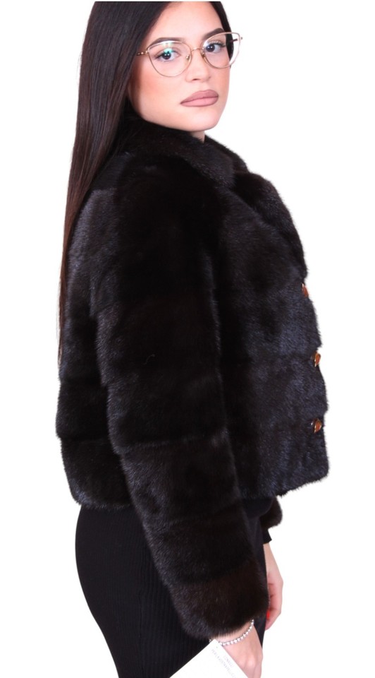 GIACCA PELLICCIA VISONE COAT MINK FUR JACKET NERZ MANTEAU FOURRURE ...