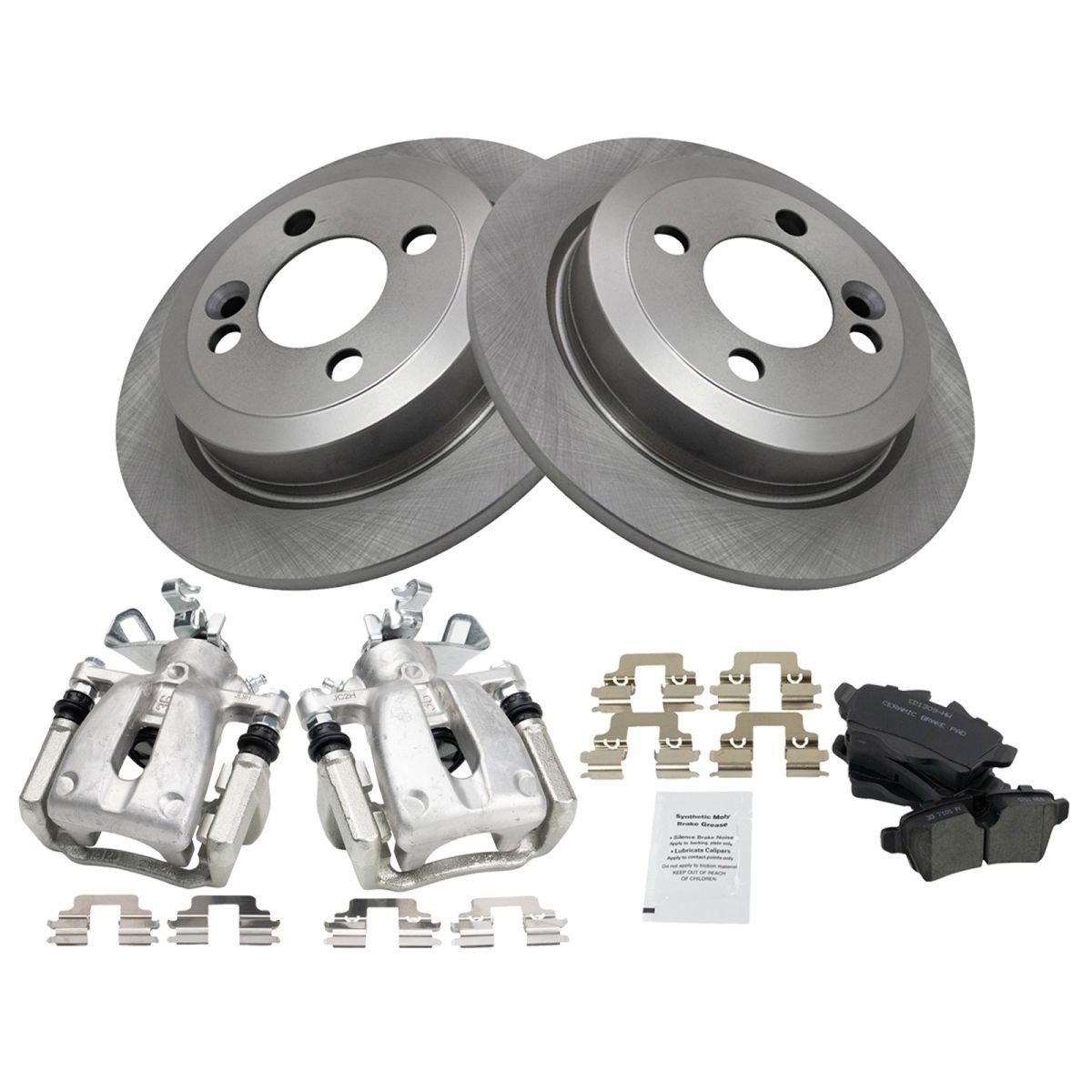 Rear Ceramic Brake Pad, Rotor & Caliper Kit for Mini Cooper | eBay