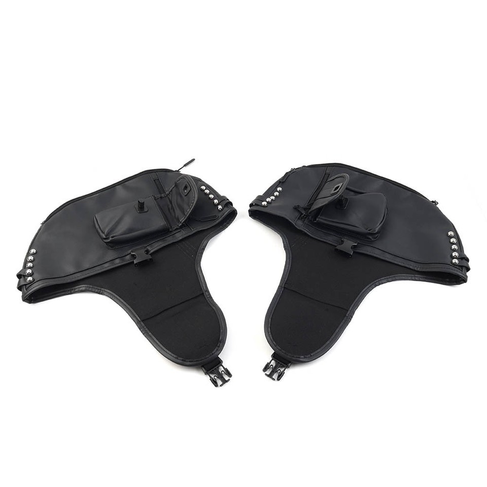 1 Pair Black Soft Lowers Chaps Leg Warmer Bag For Harley Touring Road ...