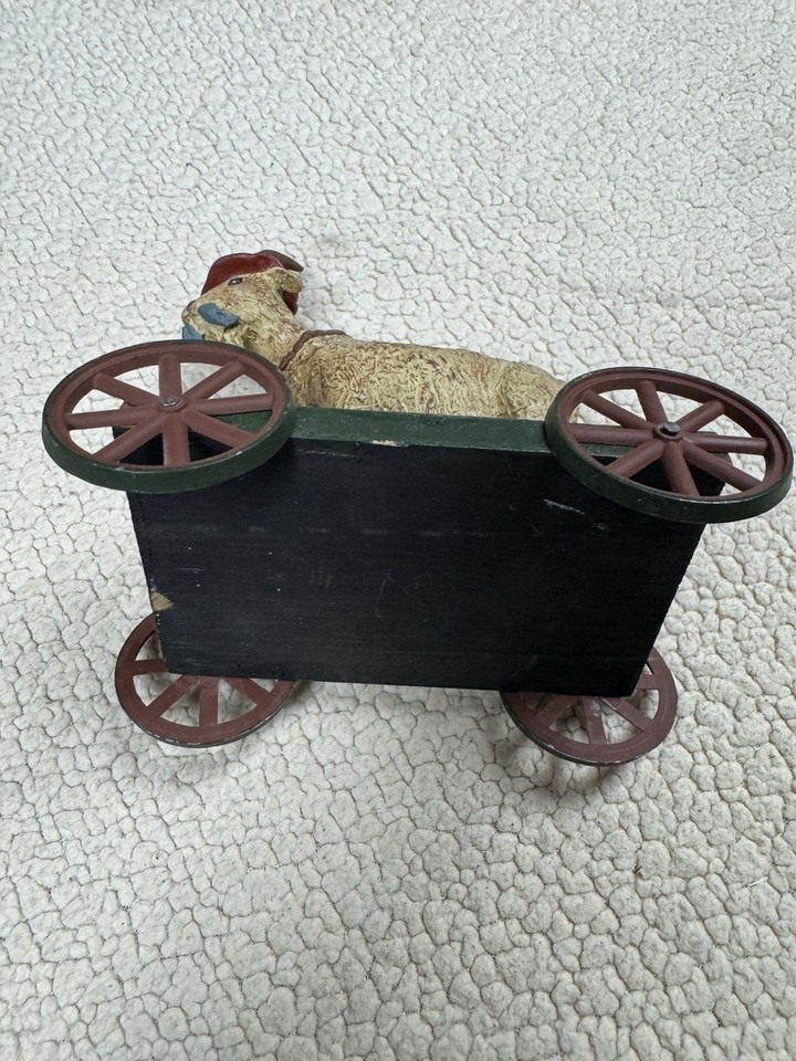 Vintage Hand Made Pull Toy "Billy Goat Gruff" on a Wagon 7" Long | eBay