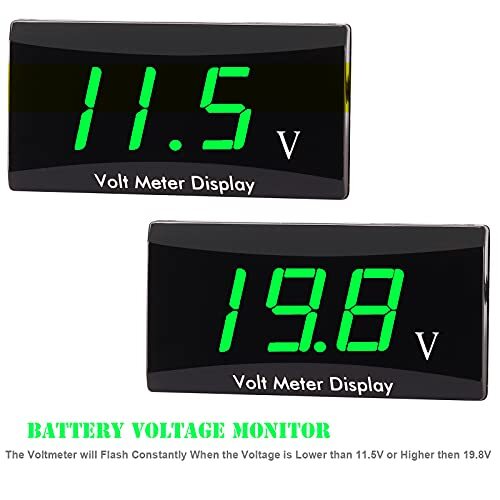 upgraded Version Motorcycle Voltmeter Dc 12v Digital Voltmeter Gauge ...