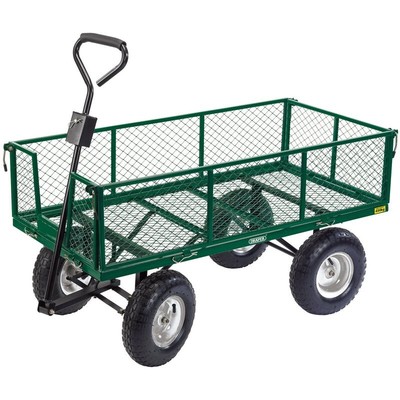 Draper Heavy Duty Steel Mesh Garden Cart Trolley Trailer Wagon 85634 ...