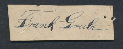 1931 FRANK GRUBE, Vintage Baseball Autograph (Died 1945) | eBay