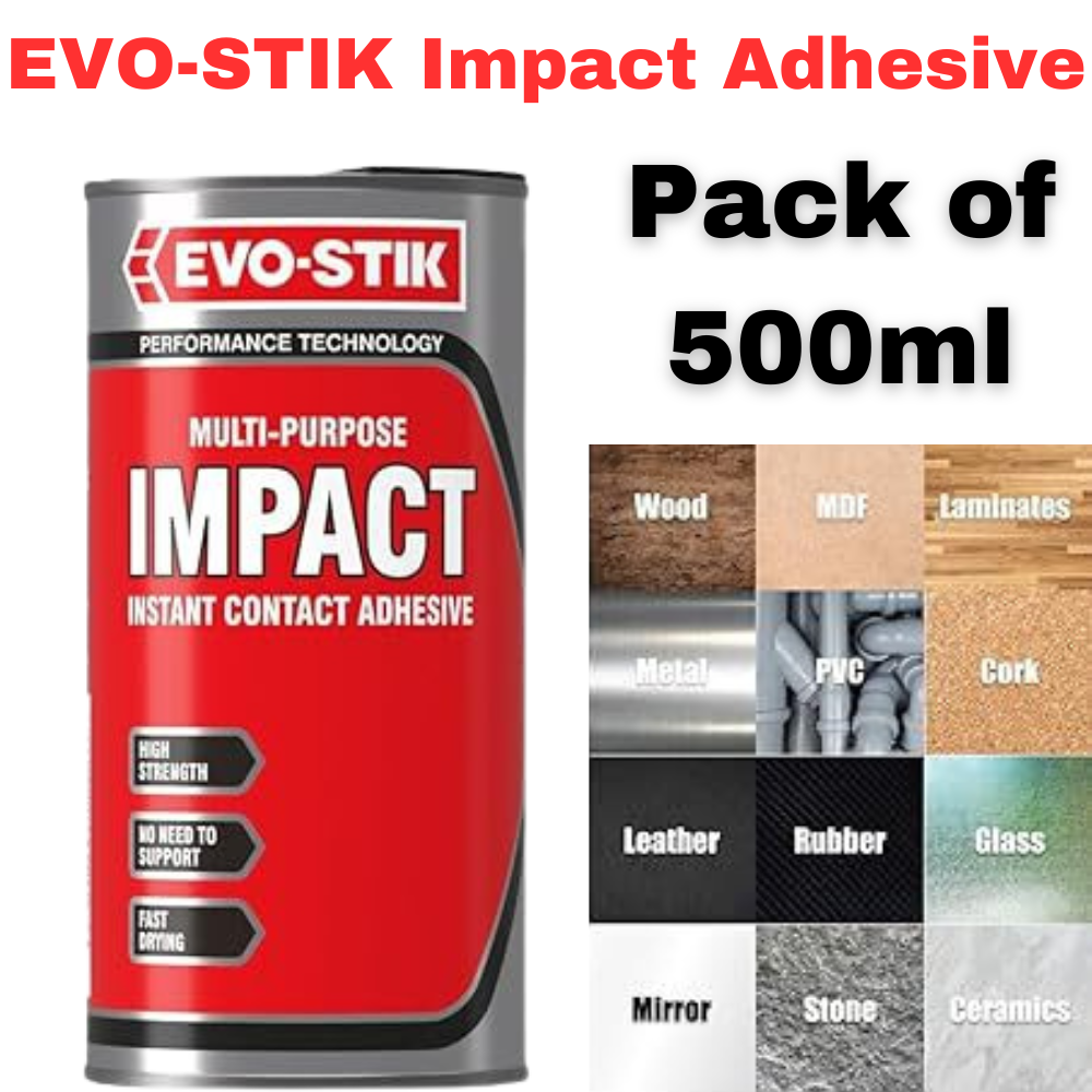 Evo Stik Instant Contact Adhesive 250ml-500ml Tin Tube Glue Strong High ...
