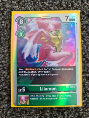 LILAMON BT4-059 SR DIGIMON TCG ENGLISH GREAT LEGEND SUPER RARE NM/M ...