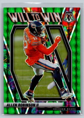 2021 Panini Mosaic #WW-13 Allen Robinson II Mosaic Green Will to Win ...