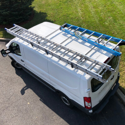 Heavy Duty 3 Bar ladder roof rack Fits: Transit Cargo Van Low Roof ...