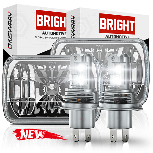 Pair 5X7" 7x6 inch Rectangle LED Headlight DRL fit for Toyota Pickup ...