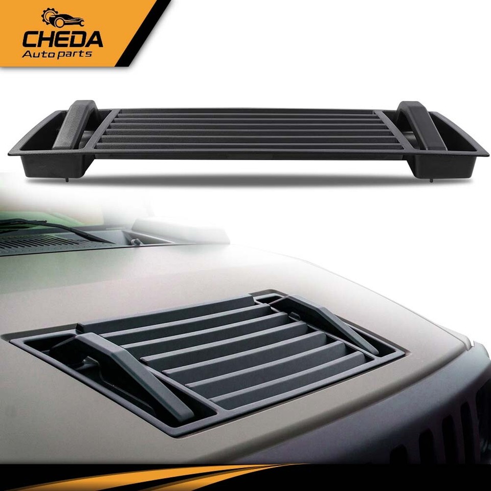 1 Set Black Hood Grille Vent W/ Handles Fit For Hummer H2 Base Pickup ...