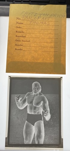 RARE Original Vintage 1960's Wrestling Negative SAILOR ART THOMAS ...