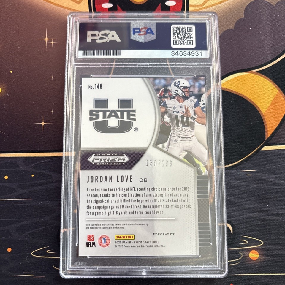 Jordan Love On Card Auto PSA Gem Mt 10 RC #’d 159/299 | eBay