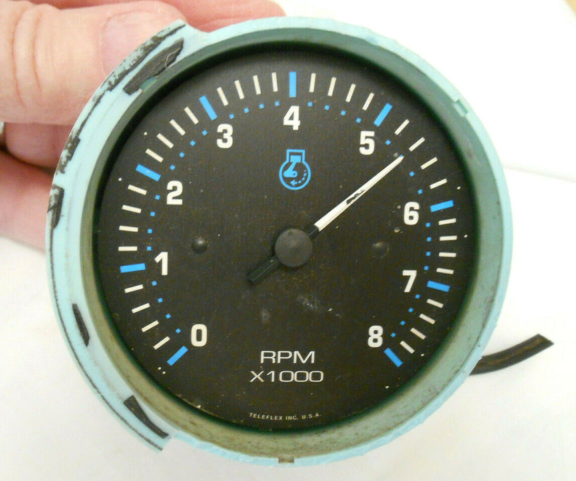 Teleflex Inc. 8M Marine Turquoise Eclipse Tachometer Tach Gauge USA | eBay