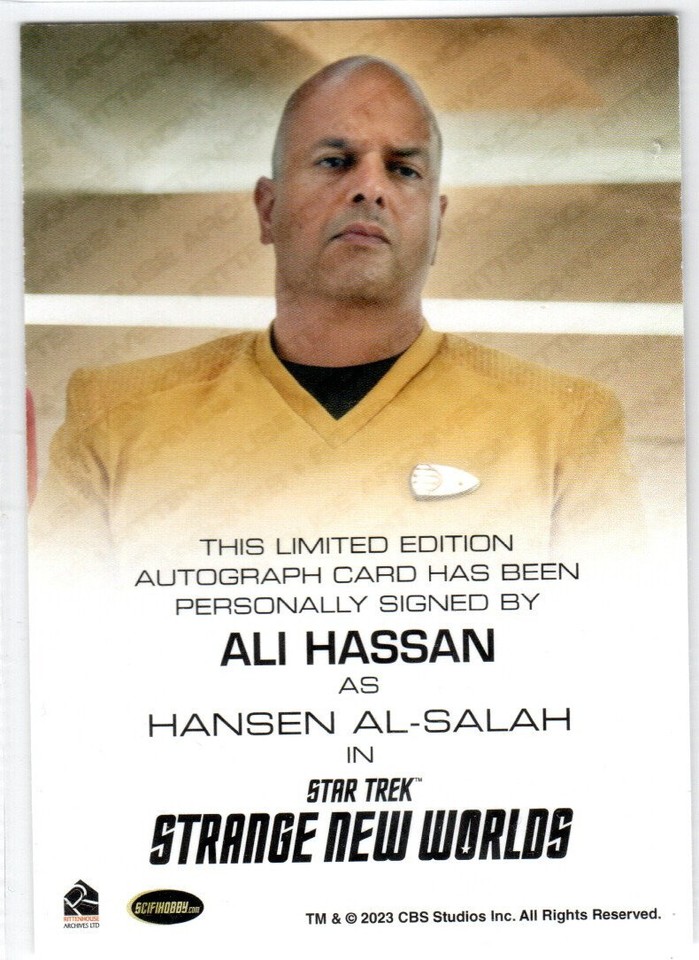 STAR TREK SNW STRANGE NEW WORLDS SEASON 1 Ali Hassan HANSEN AL-SALAH ...