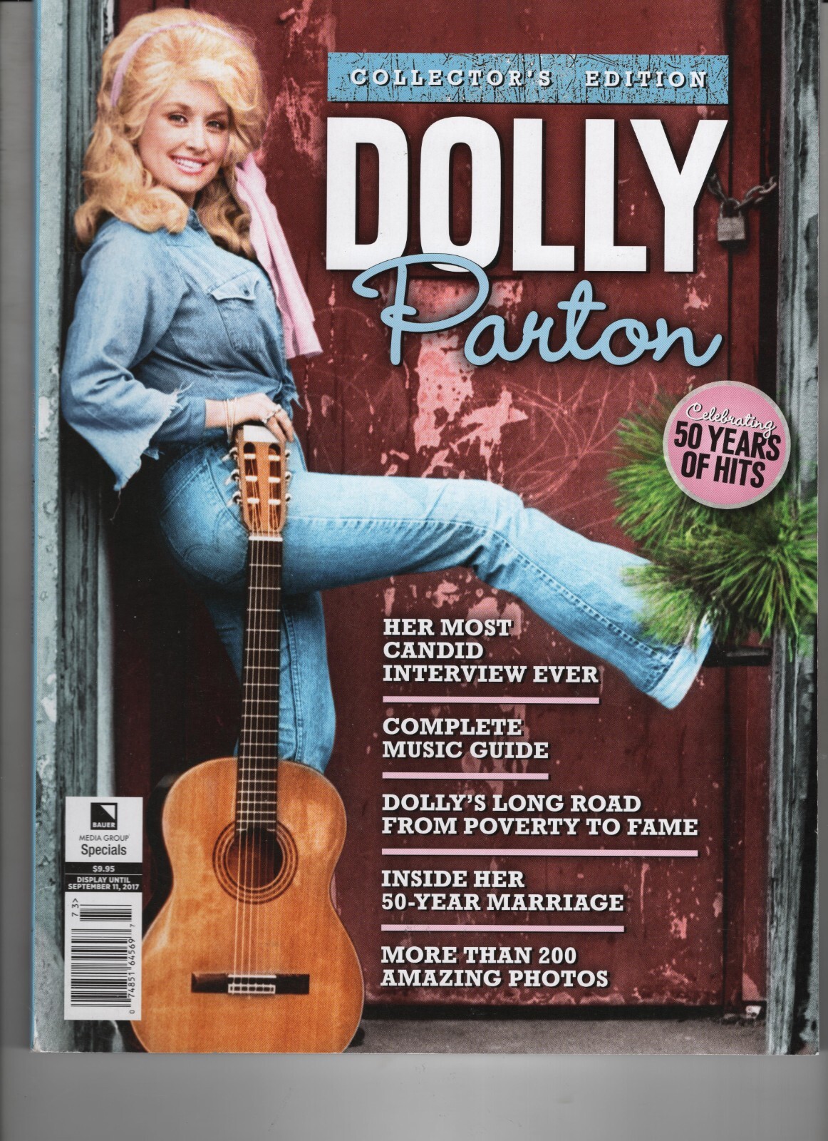 DOLLY PARTON 50 YEARS OF HITS COLLECTOR'S EDITION MAGAZINE 2017 BAUER ...