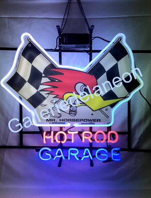 Hot Rod Garage Neon Sign 24x20 Beer Bar Pub Garage Store Wall Decor | eBay