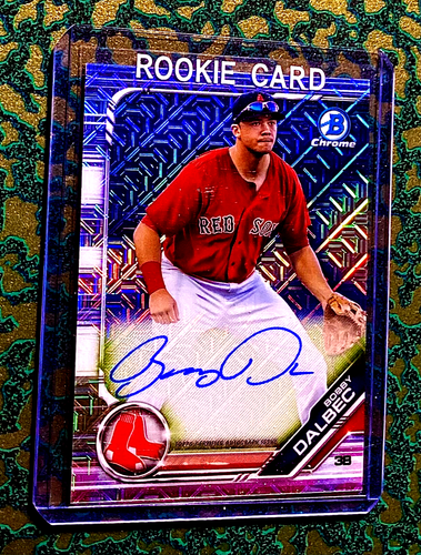 Bobby Dalbec Autograph Rookie 2018 Bowman Chrome Refractor Mega RC ...
