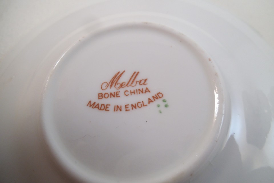 Vintage Melba Bone China England Cup & Saucer Pink Blue Flowers | eBay