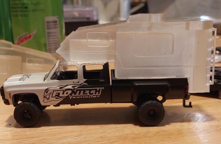 Custom Camper Shell For M2 Machines Square body Dually Trucks, Resin ...