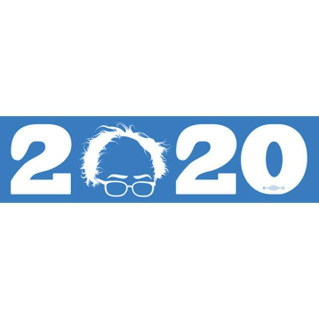 Bernie Sanders 2020 For President Blue Cartoon Glasses Bumper Sticker ...