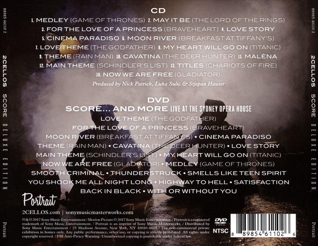 2CELLOS - SCORE NEW CD 889854611026| eBay