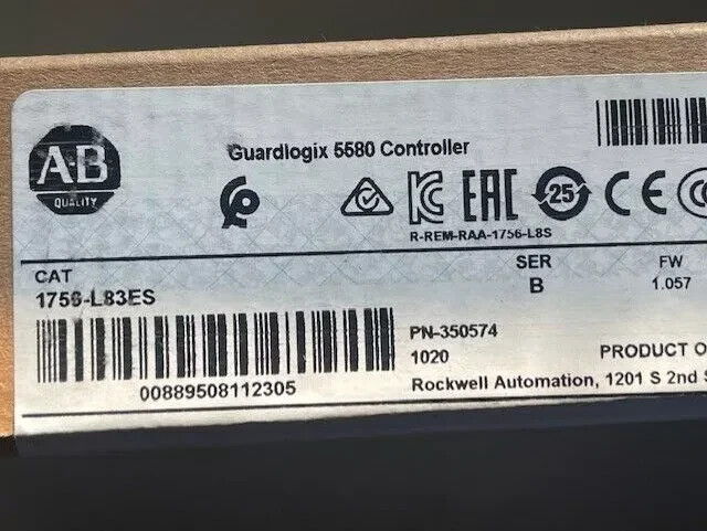 NEW Allen-Bradley1756-L83ES SER B GuardLogix 5580 Controller 1756L83ES ...