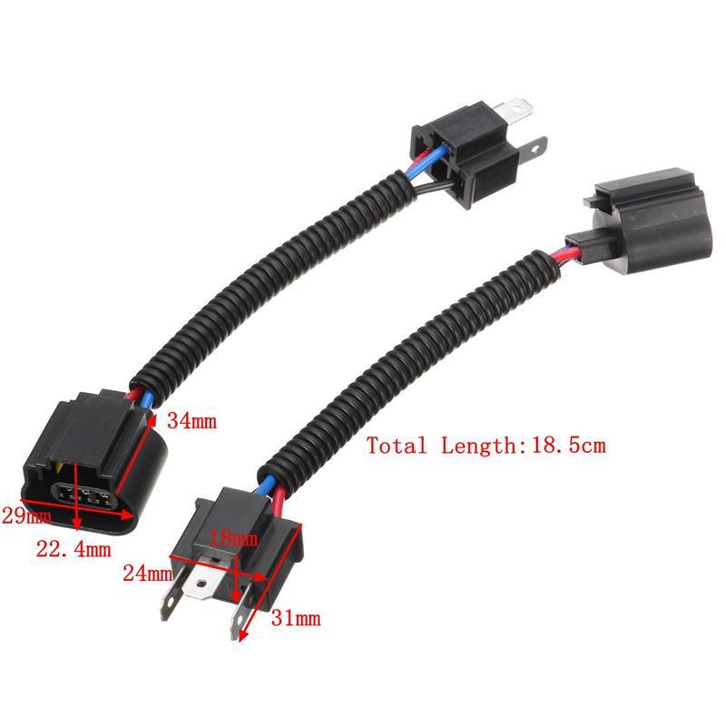 H6054 H6024 H4 9003 HB2 To H13 9008 Pigtail Wires Harness Adapter ...
